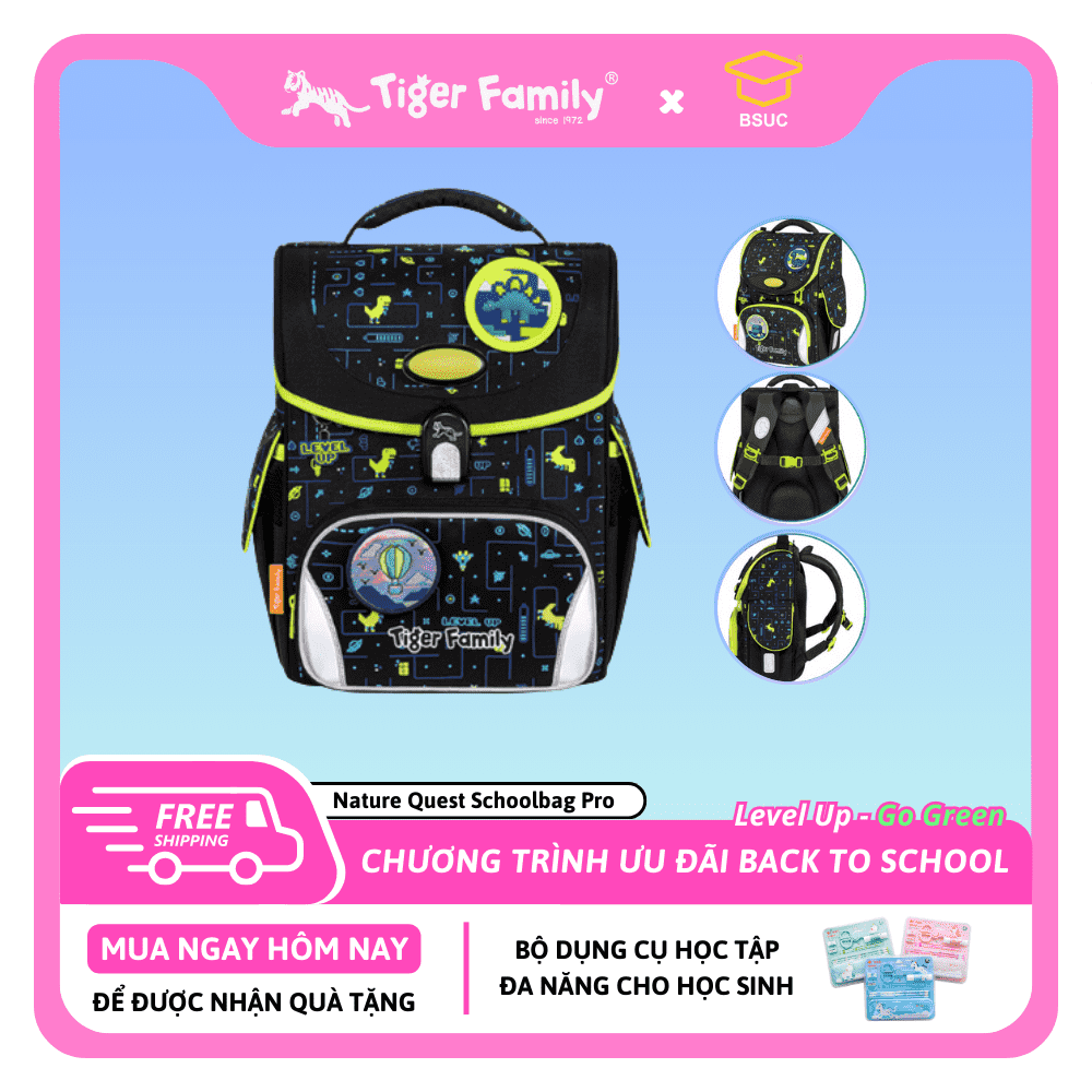 Balo chống gù cao cấp Tiger Family TG-051A có đèn (thương hiệu Đức)