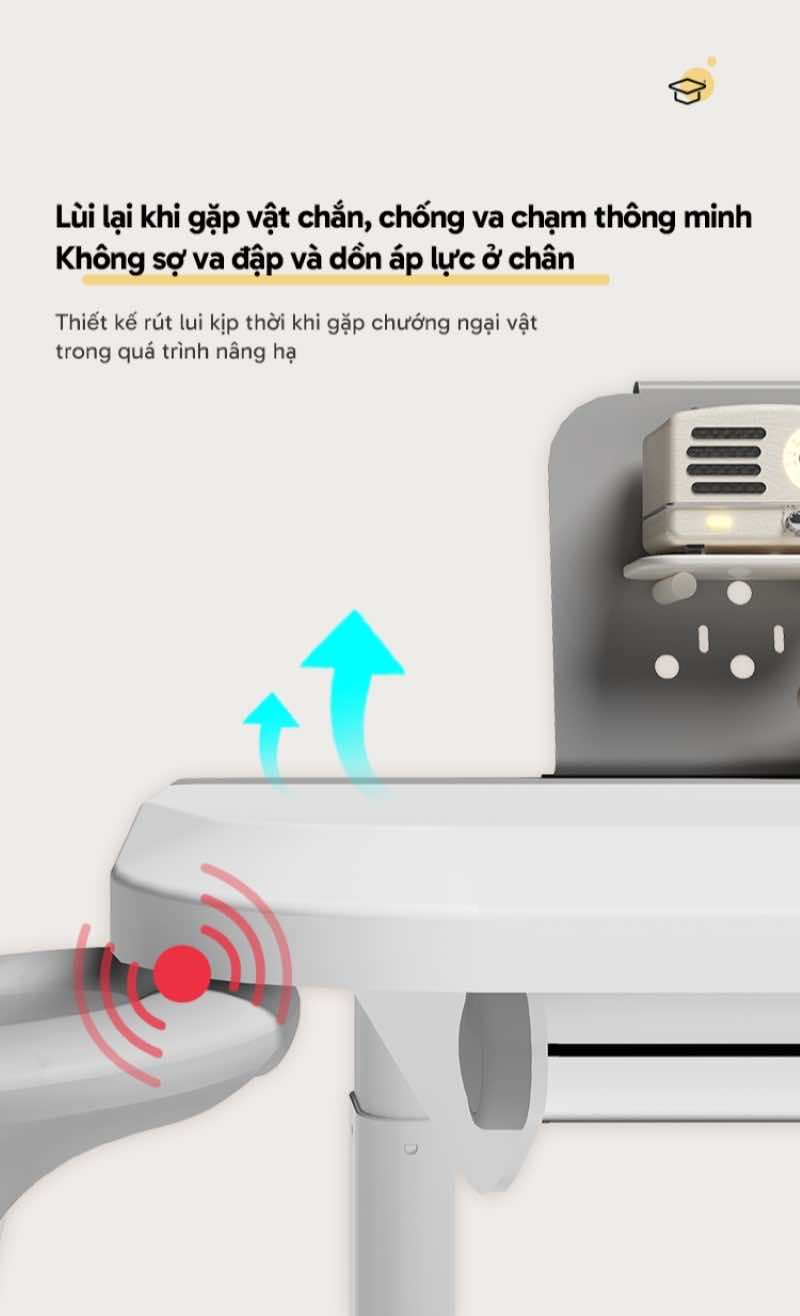 Bàn học làm việc nâng hạ điện A12001